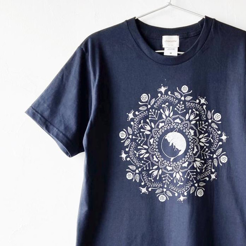 ねこの曼荼羅Tシャツ(ネイビー) Tシャツ ちょこっと 通販 ねこの曼荼羅Tシャツ(ネイビー) Tシャツ ちょこっと 通販
