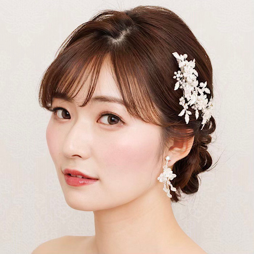 ウェディング ヘアアクセ ゴールド リーフ 花 ビジュー キラキラ ウェディング ヘアアクセ ゴールド リーフ 花 ビジュー キラキラ