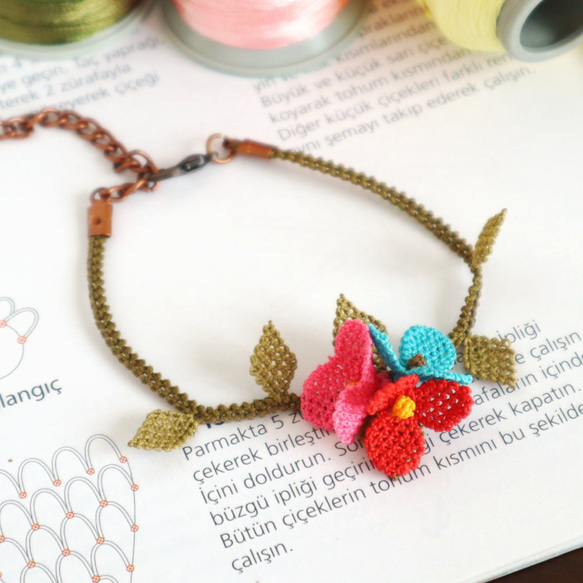 PREMIUMレースのブレスレット「フェスティバル」シャーベット ブレスレット AYTURK／アイトゥルク 通販 7722550｜Creema(クリーマ)