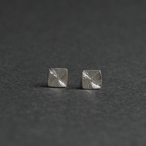 SV square pierces ピアス（スタッド・一粒） Daria Jewelry 通販 7809596｜Creema(クリーマ)