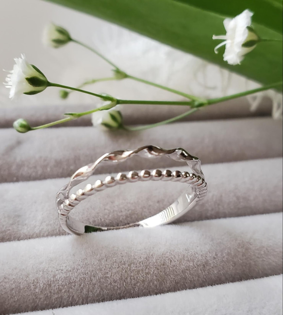 twist line リング華奢なダブルライン SV925 Rs-02 指輪・リング Ring and I 通販 8598729｜Creema(クリーマ)