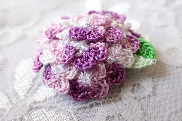 小さな紫色の紫陽花のヘアゴム ヘアゴム 悠名 通販 9611643｜Creema(クリーマ)