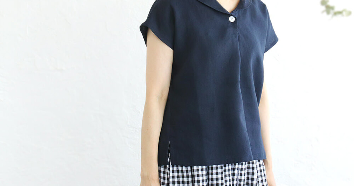 涼しげ半袖ブラウス｜ハンドメイド、手作り通販・販売の Creema