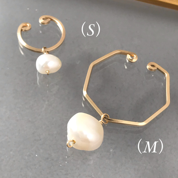 【お得な (S)&(L)セット】14kgf 淡水バロックパールのイヤーカフ イヤーカフ milimili901 通販｜Creema(クリーマ) 9997618