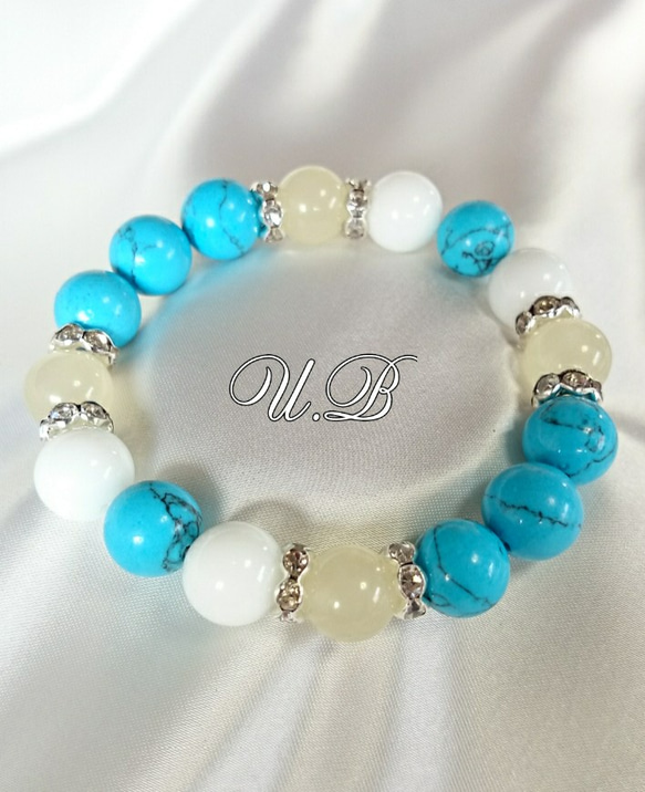 【贈り物にオススメ】 彩色ターコイズブレスレット ブレスレット U.B 通販｜Creema(クリーマ) 2037186