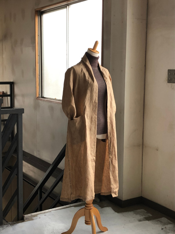 【秋支度SALE】1着 Linen Long Cadigan / ＊リトアニアリネン スプリングコート inago 通販 12639095 ...