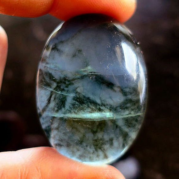 【紫陽花カラー】ブルーフローライトルース 天然石 ハンドメイド素材 39mm 大きめ 紫陽花ハンドメイド2023 天然石 BodhiTree ...