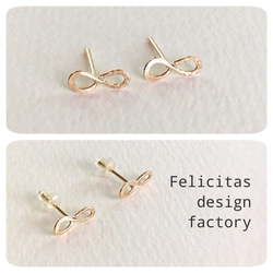 14kgf： infinity pierce ピアス（スタッド・一粒） Felicitas.d.f. 通販 3871104｜Creema(クリーマ)