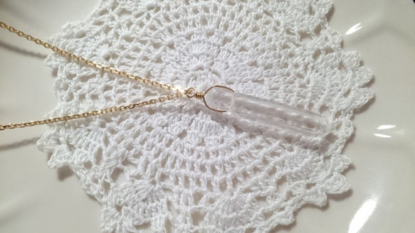 【天然石】氷柱ﾈｯｸﾚｽ② ネックレス・ペンダント Saeko 通販｜Creema(クリーマ) 5656842