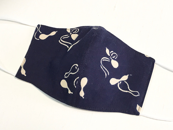 『夏マスク』浴衣地(木綿100%)&裏コットン100%ガーゼ2枚仕立て暑い季節にも 男性用にも 瓢箪文様 その他ファッション雑貨 彩乃 通販 ...