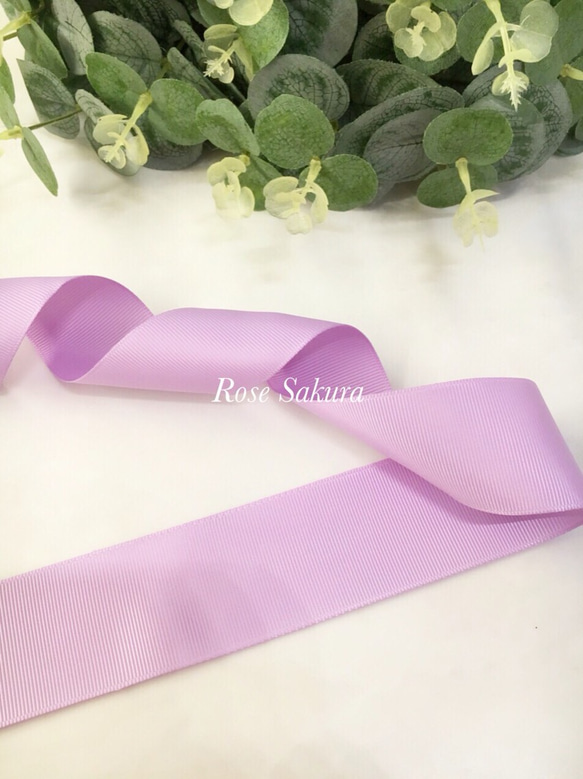 紫 グログランリボン ︎3m ハンドメイド 再販なし リボン・テープ rosesakura 通販｜Creema(クリーマ)