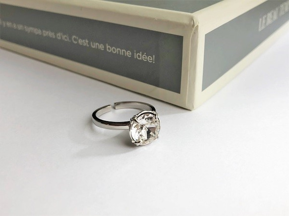 【再値下げ／早い者勝ち！】☆トレンド！☆スワロフスキー クリスタルリング 指輪・リング sou 通販｜Creema(クリーマ) 7034357