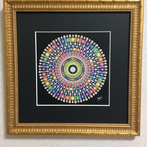 オススメ!】手描き曼荼羅アート原画「祝福」20㎝角 織葉習作 オススメ!】手描き曼荼羅アート原画「祝福」20㎝角 織葉習作
