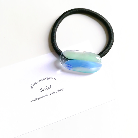 Chic：ガラスのヘアゴム【シャーベットdouble】 ヘアゴム Chic' 通販｜Creema(クリーマ) 9159190