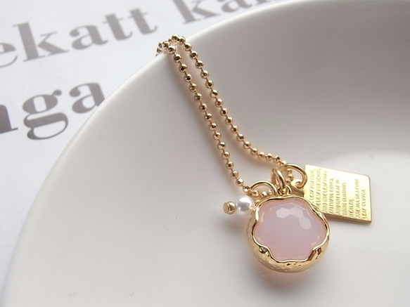 優しいピンク（桜色）のロングネックレス★2040-1 ネックレス・ペンダント プチベリー 通販｜Creema(クリーマ) 3538892