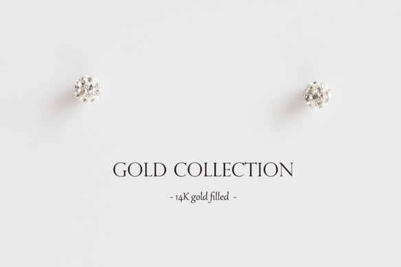 14KGFパヴェピアス-01 ピアス（スタッド・一粒） azu 通販 2142082｜Creema(クリーマ)