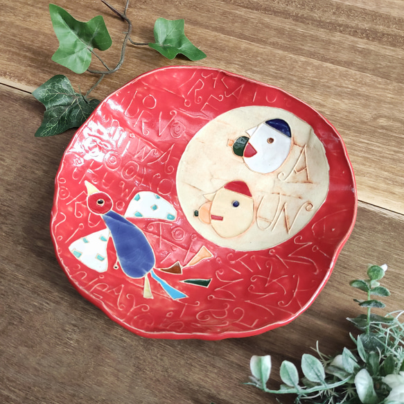 クリスマス】明るく、楽しく、美味しく！ 大皿3 2021 大皿 irohagama 通販 12474647｜Creema(クリーマ)