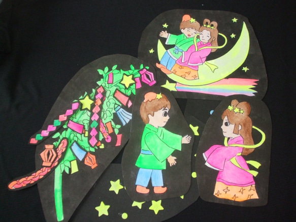 たなばたさま のパネルシアター 送料込 おもちゃ・人形 sumire 通販 3944672｜Creema(クリーマ)