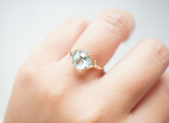 【新発売】Twig 小枝ゴールド・リング 宝石質スイスブルートパーズ ~blue topaz~ 指輪・リング Canattelle 通販 ...