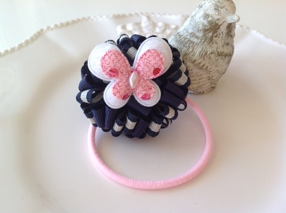 受注製作★フランスリボンのゴム【キラキラ蝶々】 その他入園グッズ petite chambre 通販 1427706｜Creema(クリーマ)