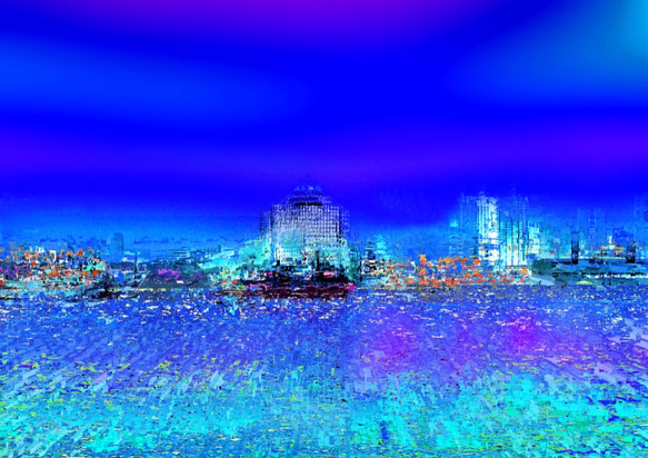 夜の晴海港 写真画（写画） ジーグレープリント 297mm × 420mm その他アート ururu 通販 2674376｜Creema(クリーマ)