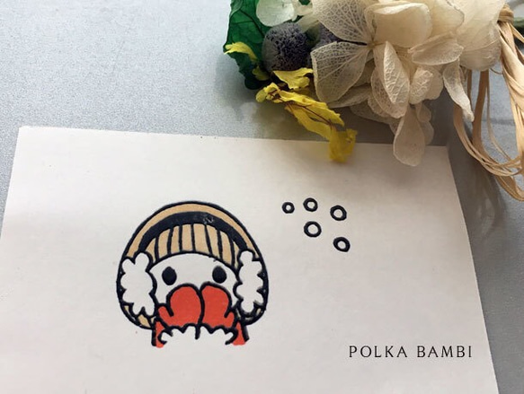 ミトン＆耳あておかっぱちゃん 消しゴムはんこ はんこ・スタンプ polkabambi 通販 4895072｜Creema(クリーマ)