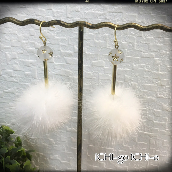 星☆ファーピアス ピアス（その他） ICHI-go ICHI-e 通販 3190010｜Creema(クリーマ)