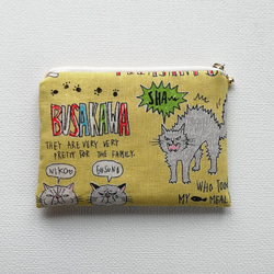 BUSAKAWA CAT ＊フラットポーチ ポーチ りんちゃんmama 通販｜Creema(クリーマ)