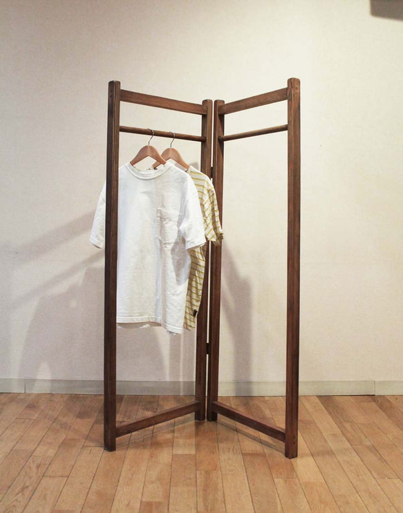 ハンガーラック/ハンガースクリーン ハンドメイド家具 折りたたみ ハンガーラック studio nagi 通販 5599807｜Creema ...