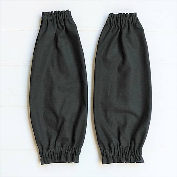 綿麻キャンバス無地のロングアームカバー～40センチブラック～ その他キッチン小物 ぬのこもの屋さん 通販 12687057｜Creema(クリーマ)