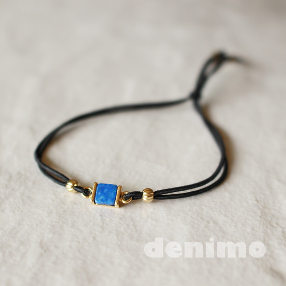blue(cord bracelet) ブレスレット denimo [送料無料] 通販 7531344｜Creema(クリーマ)