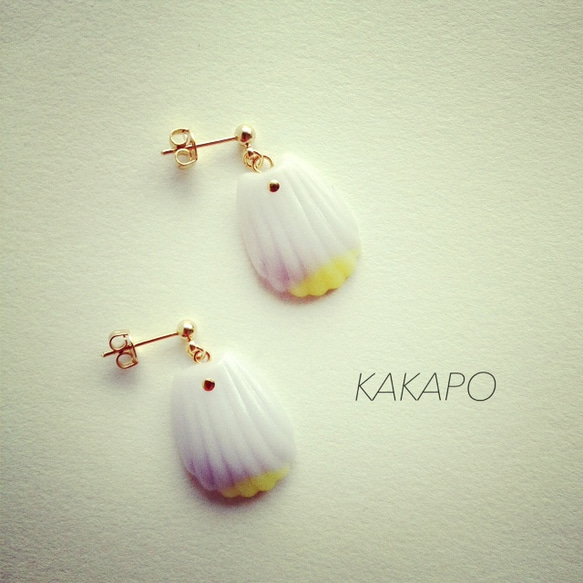 PP × Y bicolor shell pierce(NO.461) ピアス（スタッド・一粒） KAKAPO 通販 125102 ...