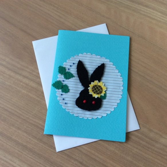 グリーティングカード★向日葵の耳飾り★ メッセージカード okoroom 通販 2426552｜Creema(クリーマ)