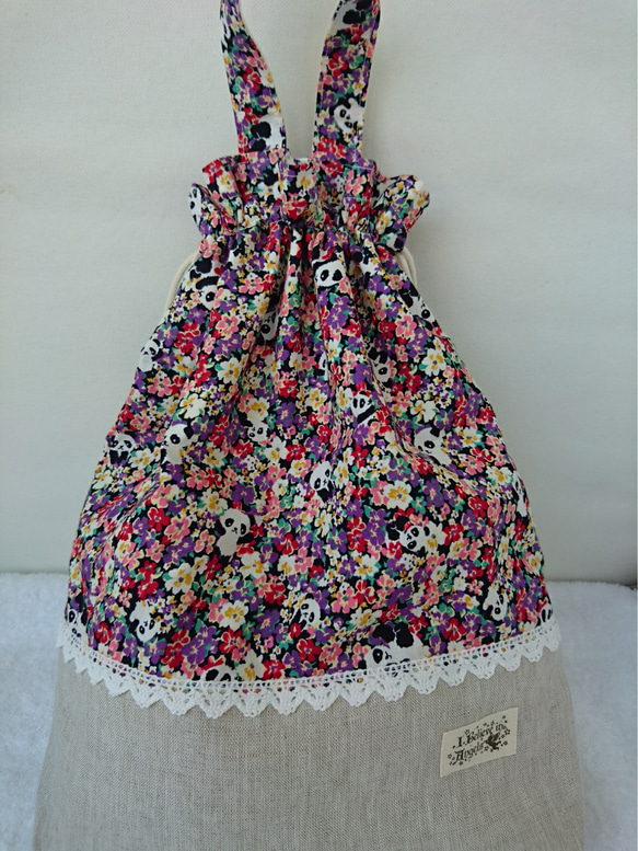 送料無料】かくれんぼパンダの巾着袋 巾着袋 saita-yo 通販 2275666｜Creema(クリーマ)