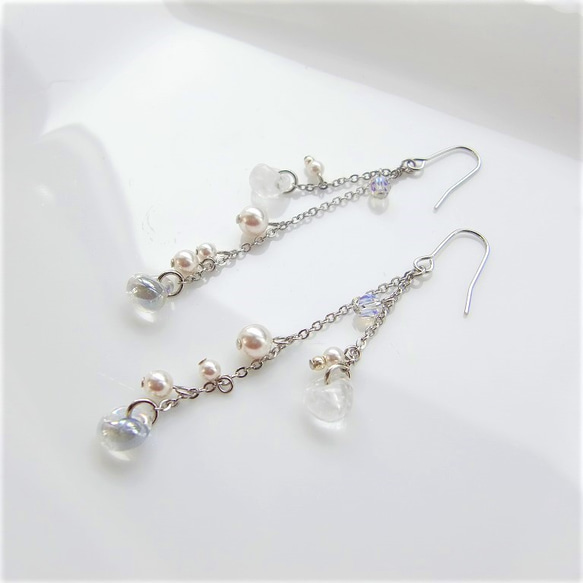 Teardrop＆pealのピアス（シルバー） ピアス（フック・チェーン） morujou 通販 4058192｜Creema(クリーマ)