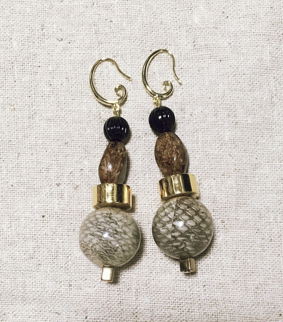 python pierce 2 ピアス（フック・チェーン） ＊With you＊ 通販 2735321｜Creema(クリーマ)