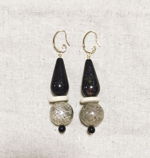 python pierce 14 ピアス（フック・チェーン） ＊With you＊ 通販｜Creema(クリーマ) 2736538