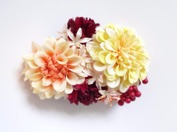 和装髪飾り-橙- ヘッドドレス（ウェディング） indigo bird 通販｜Creema(クリーマ) 1443573