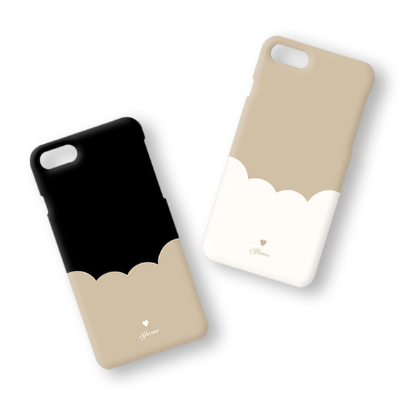 バイカラー＊カフェ 名入れ スマホケース iPhoneX16 Max Xperia Galaxy スマホケース・カバー iYume♡ 通販 ...