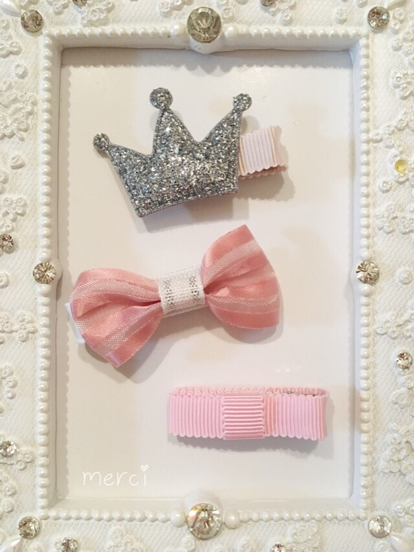 ☆クリスマス特別プライス☆baby&kidsに♡ヘアクリップ3点セット(s) 雑貨・その他 merci♡ 通販 4948825｜Creema ...