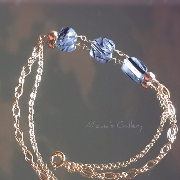 ブラックトルマリンブレスレット 14kgf 送料無料 ブレスレット Mizuki 通販 4121496｜Creema(クリーマ)