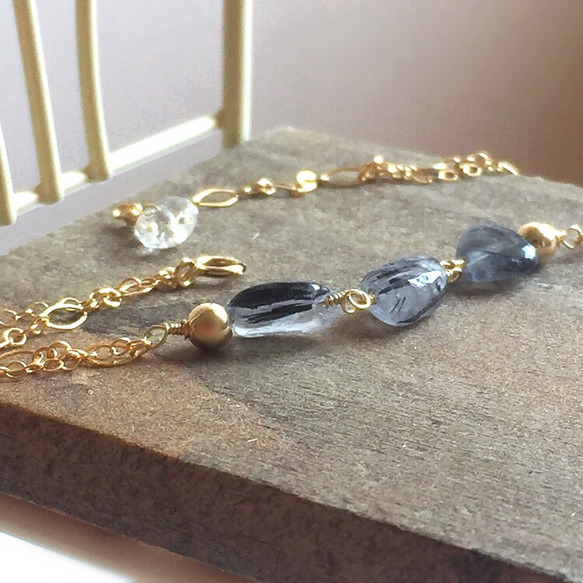 ブラックトルマリンブレスレット 14kgf 送料無料 ブレスレット Mizuki 通販 4121496｜Creema(クリーマ)