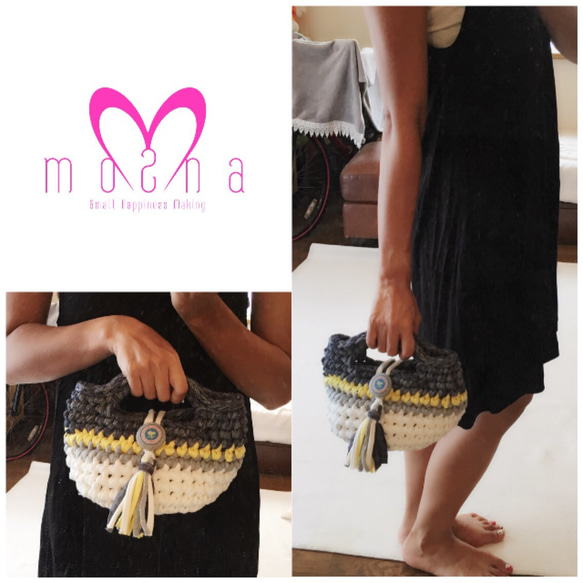 ズパゲッティTシャツヤーンマルシェバッグ11 その他バッグ mo2na handmade♡ 通販 2680538｜Creema(クリーマ)