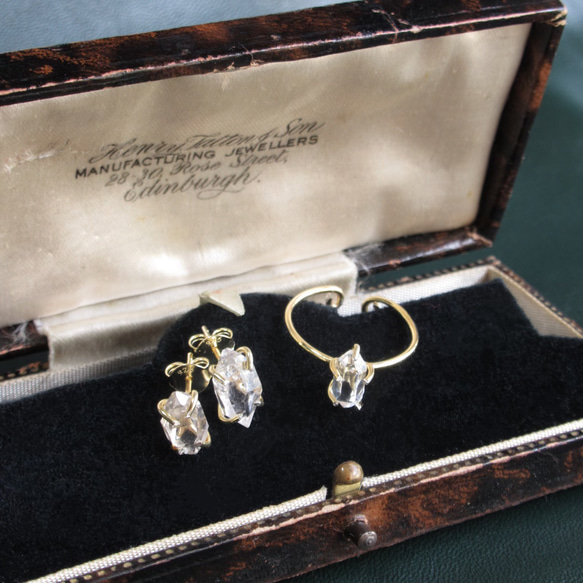 【再販】NY産AAAハーキマーダイヤモンドの原石ピアス(イヤリング)【SV925(14kgp)】 ピアス（スタッド・一粒） atelier mine-ro 通販 8381608｜Creema ...