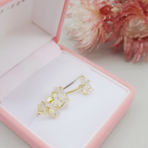 【再販】NY産AAAハーキマーダイヤモンドの原石ピアス(イヤリング)【SV925(14kgp)】 ピアス（スタッド・一粒） atelier mine-ro 通販 8381608｜Creema ...