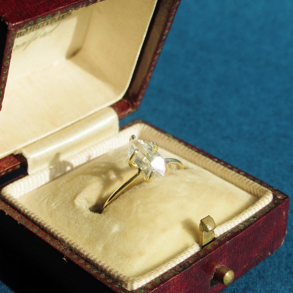 NY産AAAハーキマーダイヤモンドの原石フリーサイズリング【SV925(14kgp)】 指輪・リング atelier mine-ro 通販 8386790｜Creema(クリーマ)