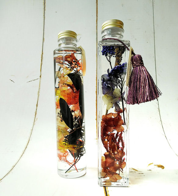 【creema限定】【秋色】ハーバリウム（植物標本）～200ml 1本～ ハーバリウム・植物標本 reranonno～レラノンノ～ 通販 ...