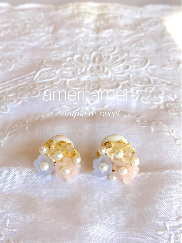 パステルの花束ピアス ピアス（スタッド・一粒） ameri ameri 通販｜Creema(クリーマ)