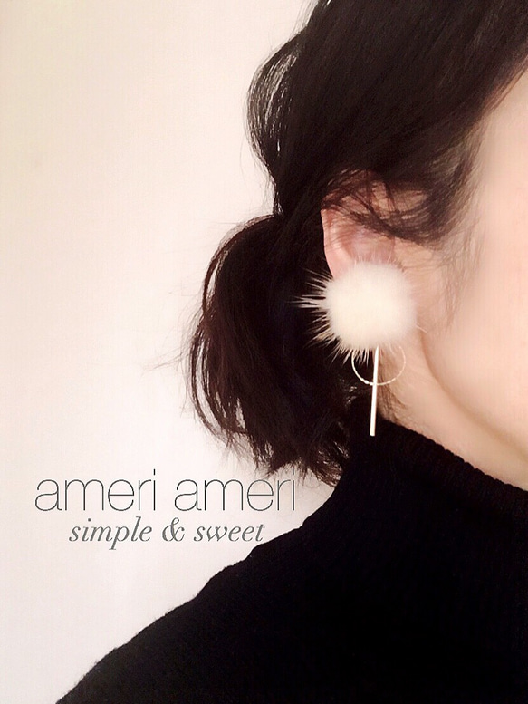 送料無料☆高品質ミンクファーとcircleゴールドスティックピアス ピアス（その他） ameri ameri 通販 8237877｜Creema(クリーマ)