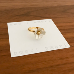 送料無料 白銀フラワーリング フリーサイズ 指輪・リング ameri ameri 通販 9036304｜Creema(クリーマ)